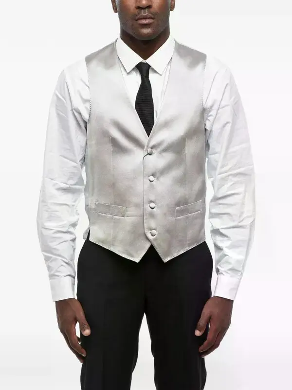 Corneliani V-neck Silk Waistcoat
