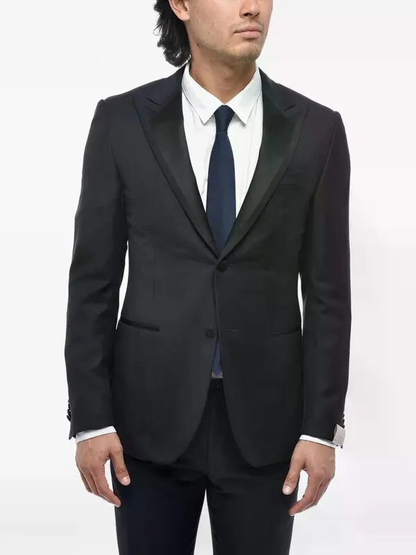 Corneliani Satin Peak-lapel Wool Suit
