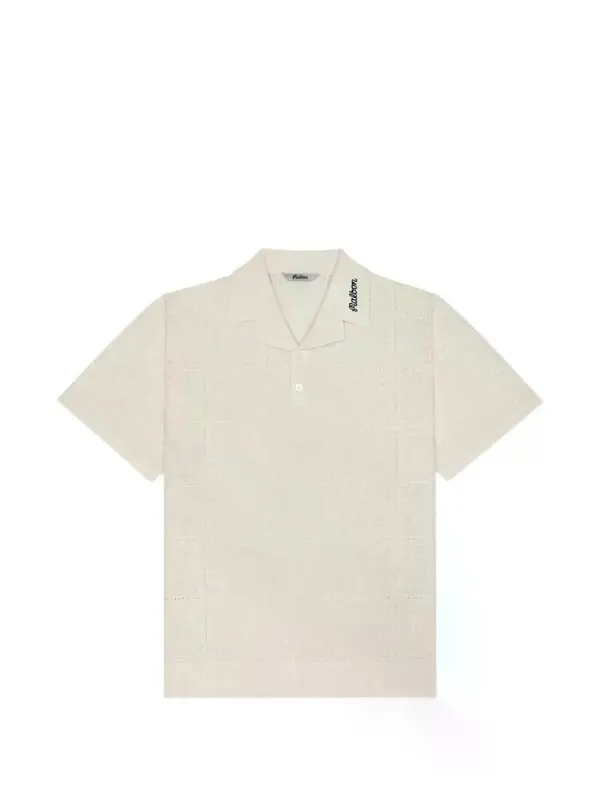 MALBON Resort Crochet-knit Polo Shirt - Neutrals