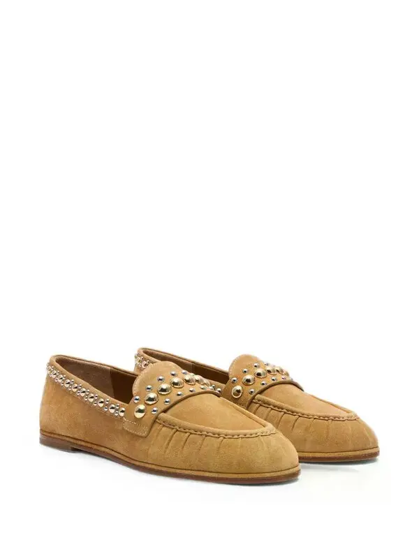 STUART WEITZMAN Perry Stud-embellished Loafers