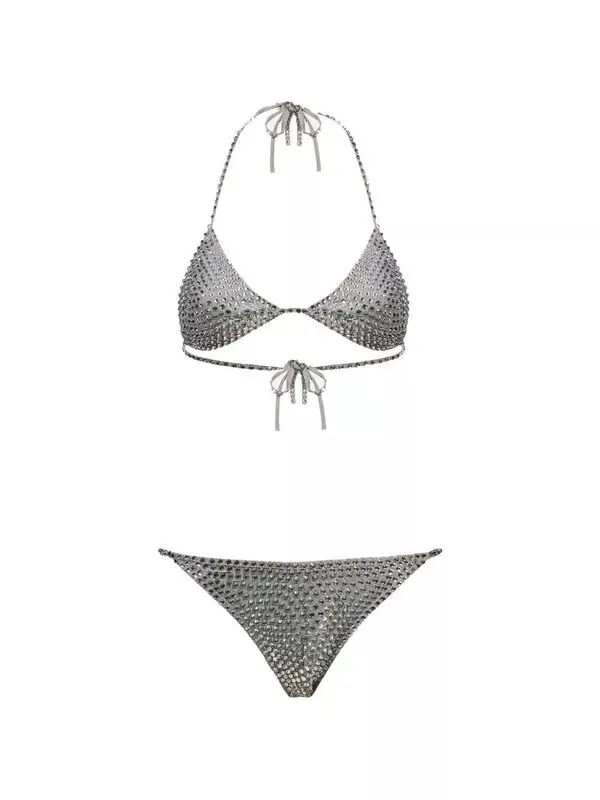 Oseree Crystal-embellished Triangle Bikini