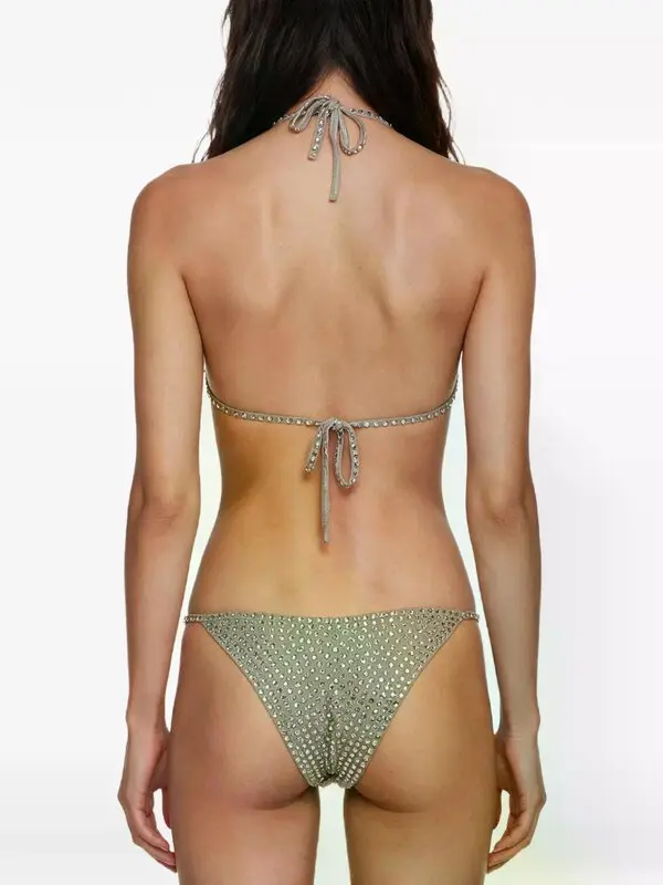 Oseree Crystal-embellished Triangle Bikini