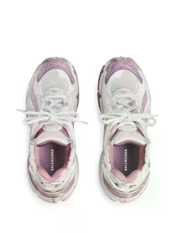 Balenciaga Runner Glitter Trainers - White