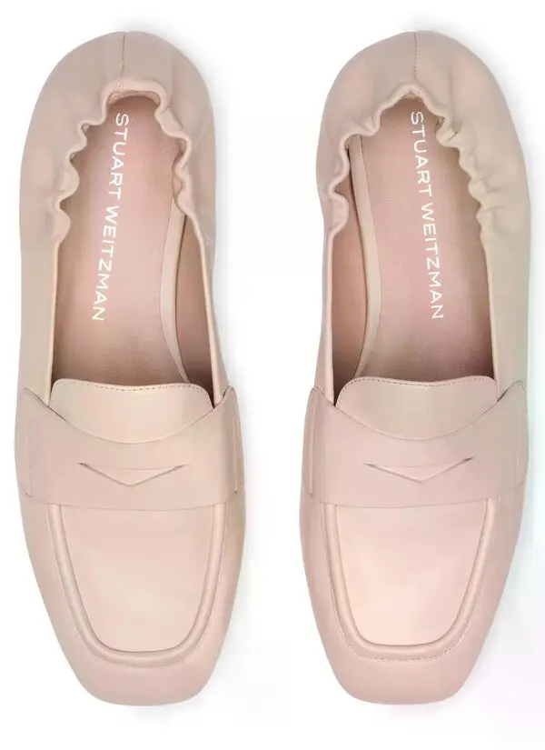 STUART WEITZMAN Bryant Elasticated Leather Loafers