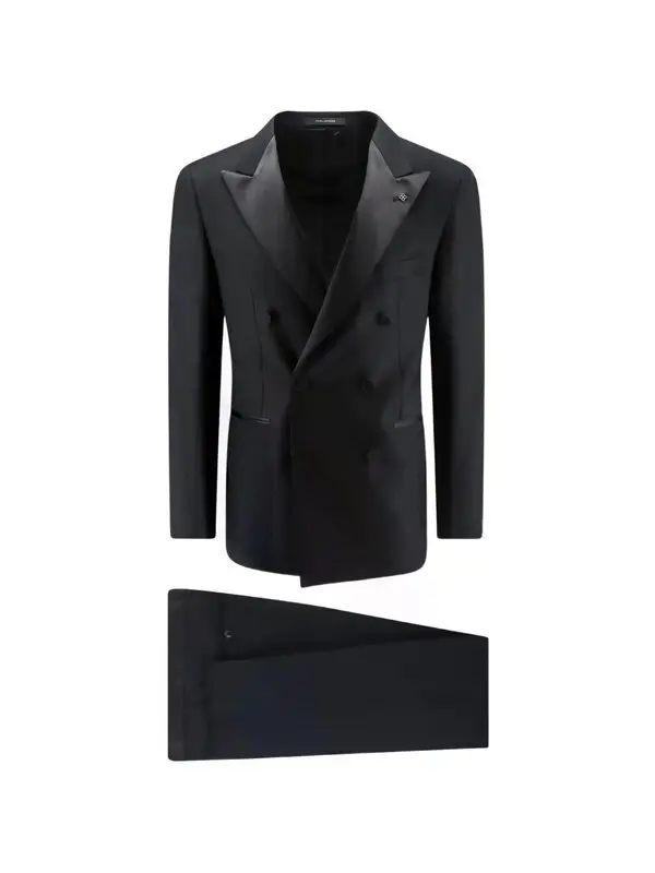 Tagliatore Double-breasted Wool Tuxedo Blazer