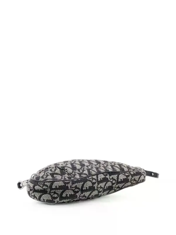 Dior Vintage Saddle Bag Diorissimo Canvas Mini Clutch Bag - Blue