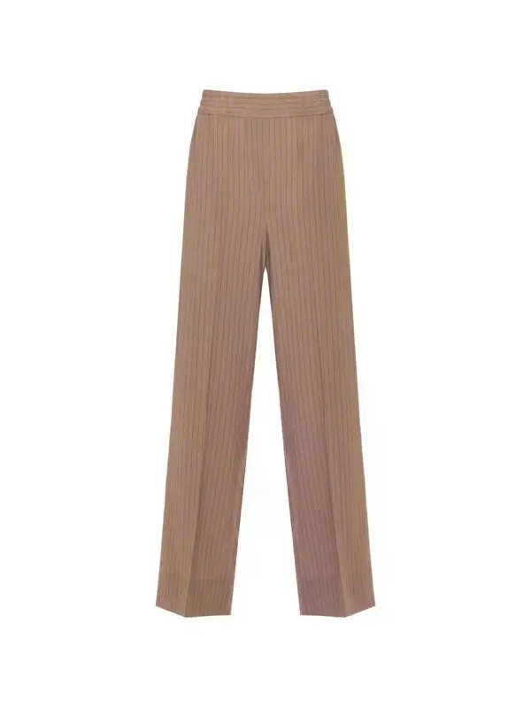 EMME Pinstripe-pattern Wide-leg Trousers