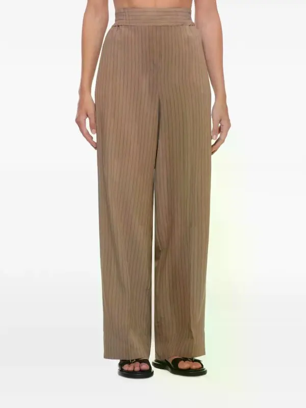 EMME Pinstripe-pattern Wide-leg Trousers