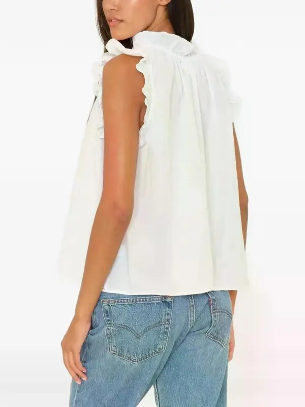 Xirena Bex Ruffled Cotton Top