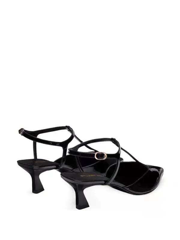 STUART WEITZMAN Vinnie T-strap Pumps - Black