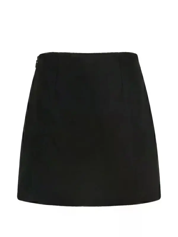 MSGM Faux-fur Trim Mini Skirt - Black