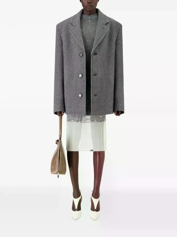 Coperni Houndstooth-pattern Notched-lapels Coat