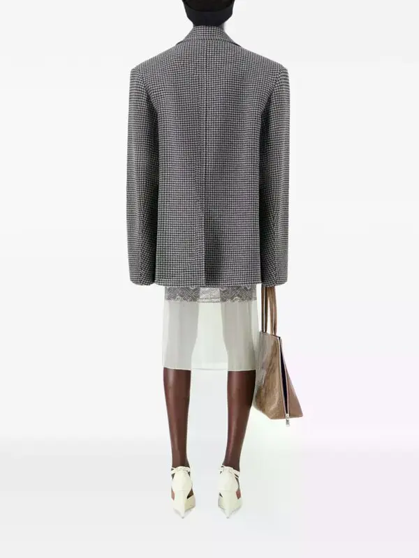Coperni Houndstooth-pattern Notched-lapels Coat