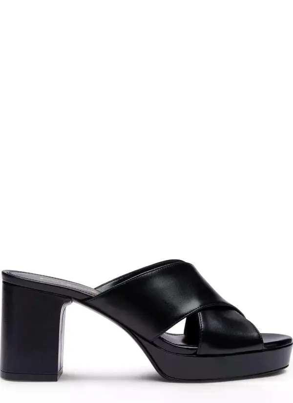 STUART WEITZMAN Dayna Crossover-straps Platform Sandals - Black