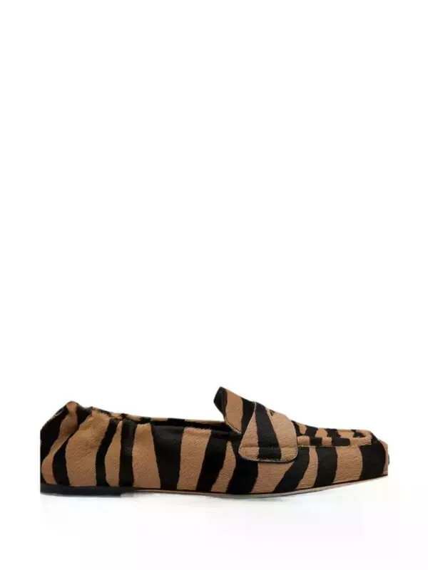 STUART WEITZMAN Bryant Zebra-print Loafers