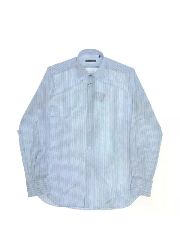 Corneliani Striped French-collar Shirt