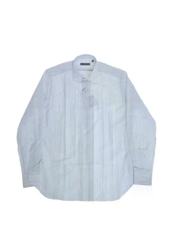 Corneliani Awning-striped French-collar Shirt
