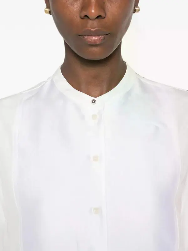 ALYSI Band Collar Bib Panel Shirt