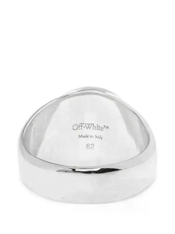 Off-White Arrows Enamel Signet Ring