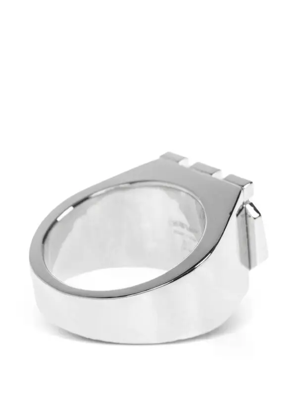 Off-White Crystal-embellished Signet Ring