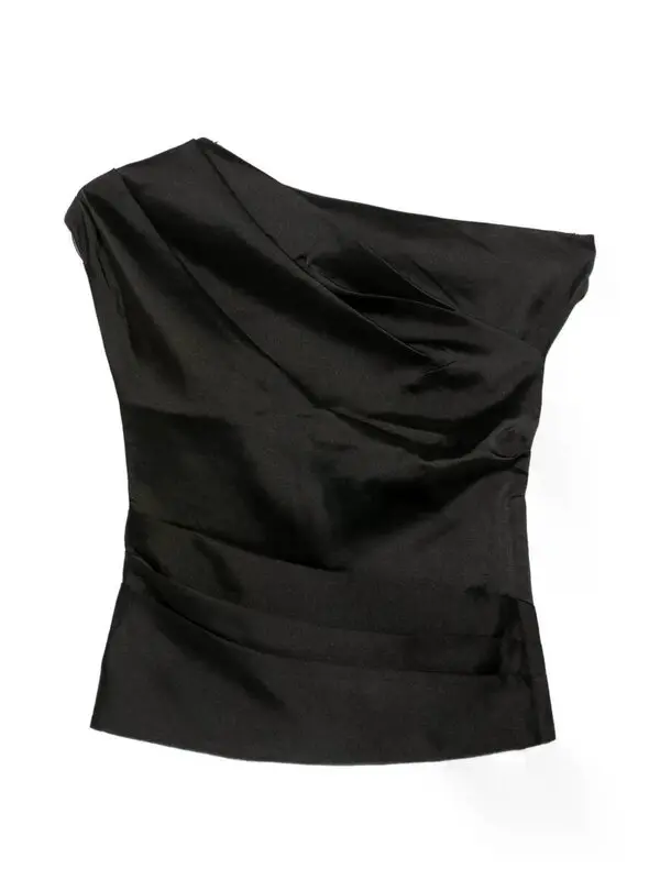 SELF-PORTRAIT Asymmetric-neck Draped Top