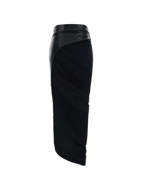 Andamane Ruched Panelled Midi Skirt