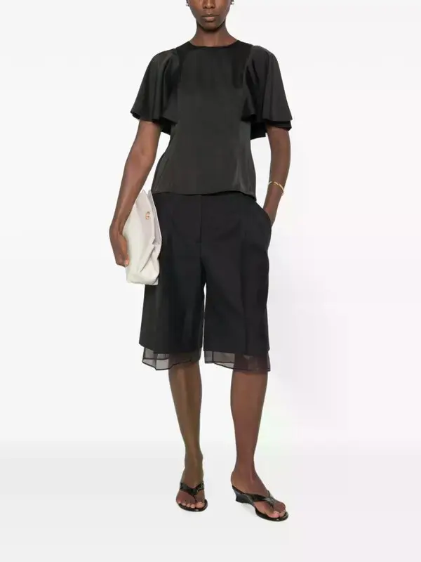 Michael Kors Short Sleeve Ruffled Blouse
