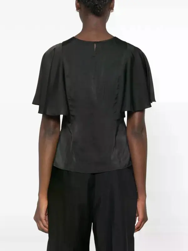 Michael Kors Short Sleeve Ruffled Blouse