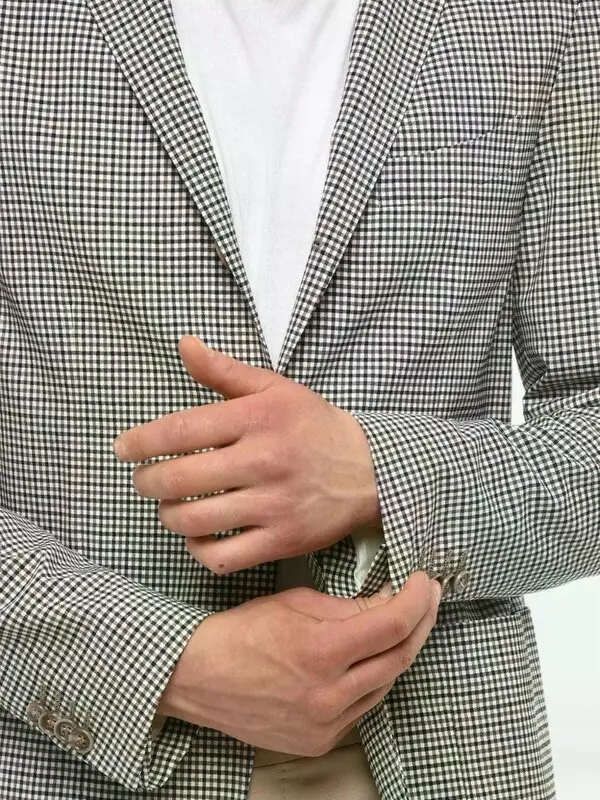 Corneliani Gingham Unlined Blazer