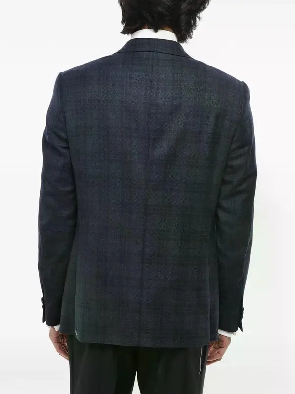 Corneliani Tartan-pattern Single-breasted Blazer