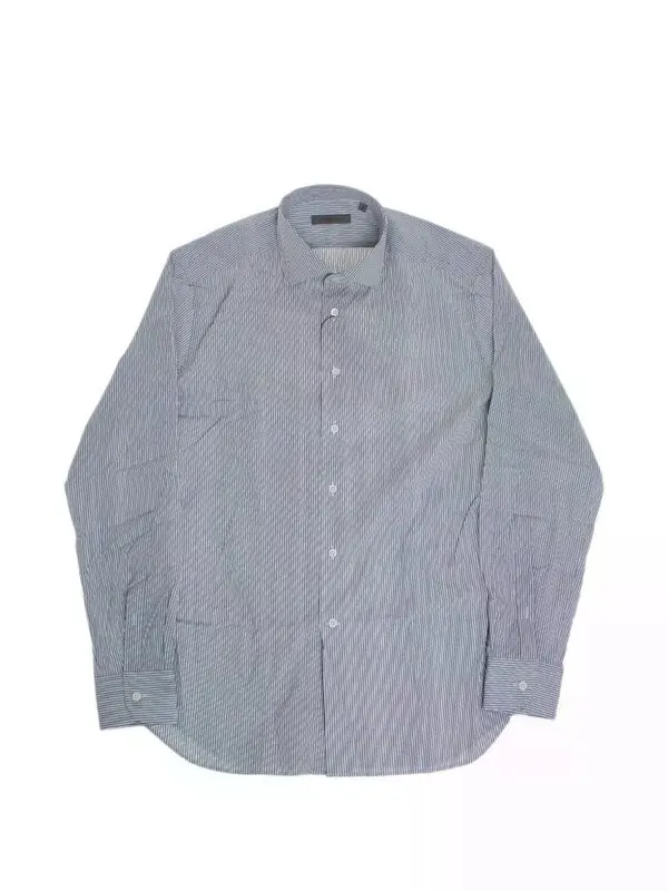 Corneliani Striped French-collar Shirt