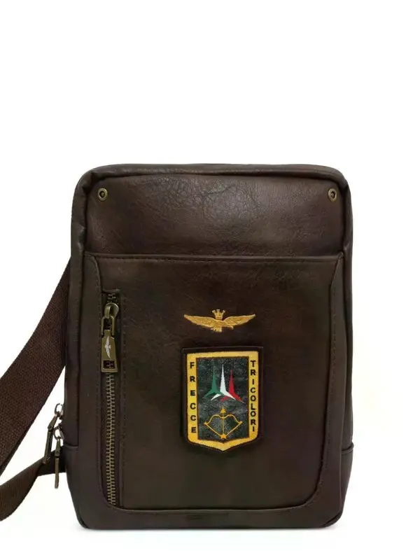 AERONAUTICA MILITARE Logo Patch Zip-fastening Belt Bag - Brown