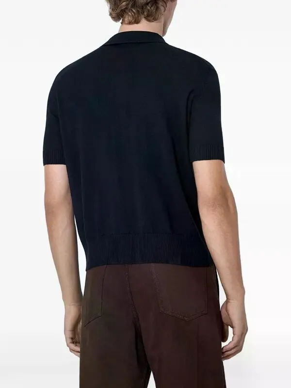 VIVIENNE WESTWOOD Embroidered-motif Ribbed-trim Polo Shirt