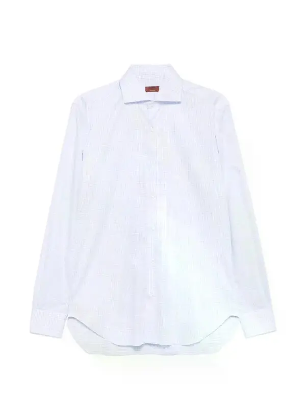 BARBA NAPOLI Check-pattern Long-sleeve Shirt