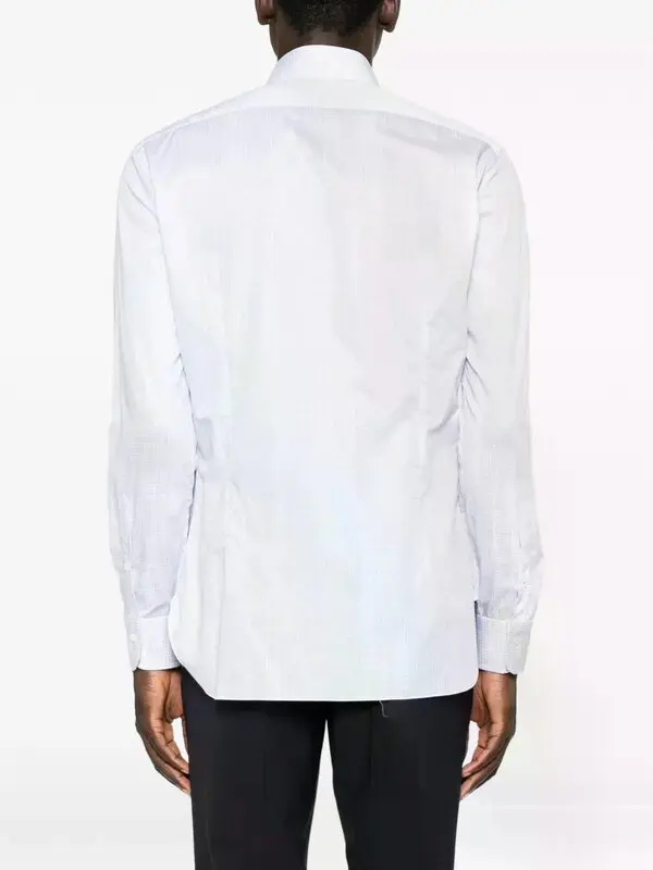 BARBA NAPOLI Check-pattern Long-sleeve Shirt
