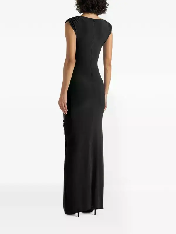 Manière De Voir Bridget Ruched Maxi Dress - Black