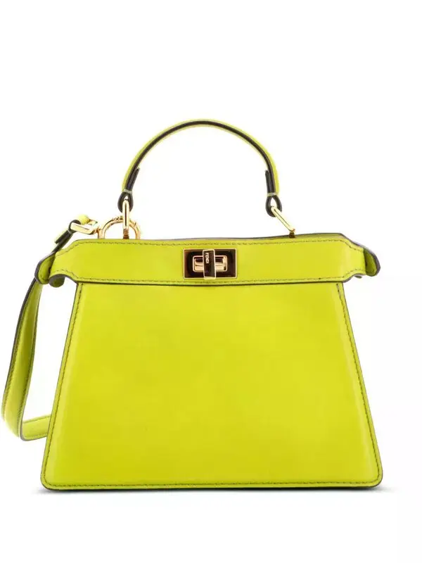 Fendi Peekaboo Iseeu Baguette Leather Crossbody Bag - Green