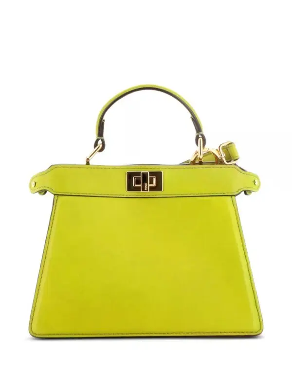 Fendi Peekaboo Iseeu Baguette Leather Crossbody Bag - Green