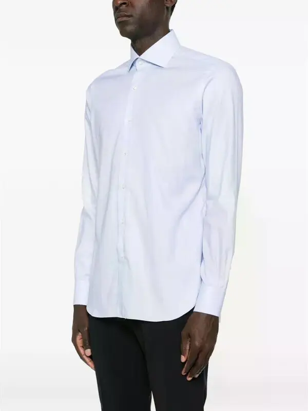 BARBA NAPOLI Spread-collar Long-sleeve Shirt