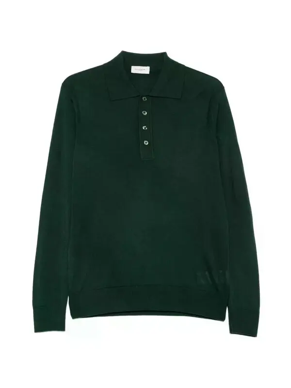 PAOLO PECORA Long-sleeve Polo Shirt - Green