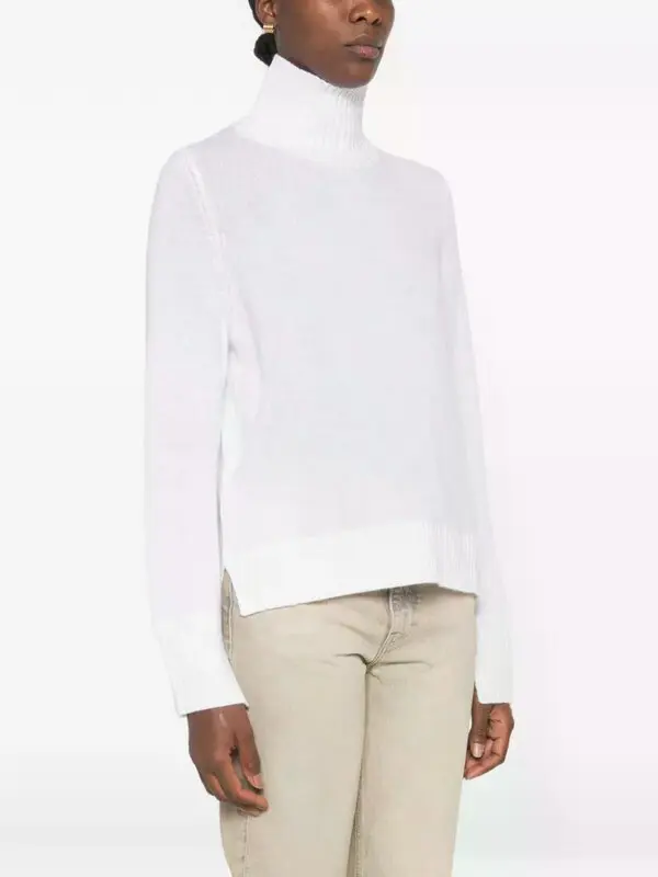 ALLUDE Ribbed-trim Roll-neck Sweater
