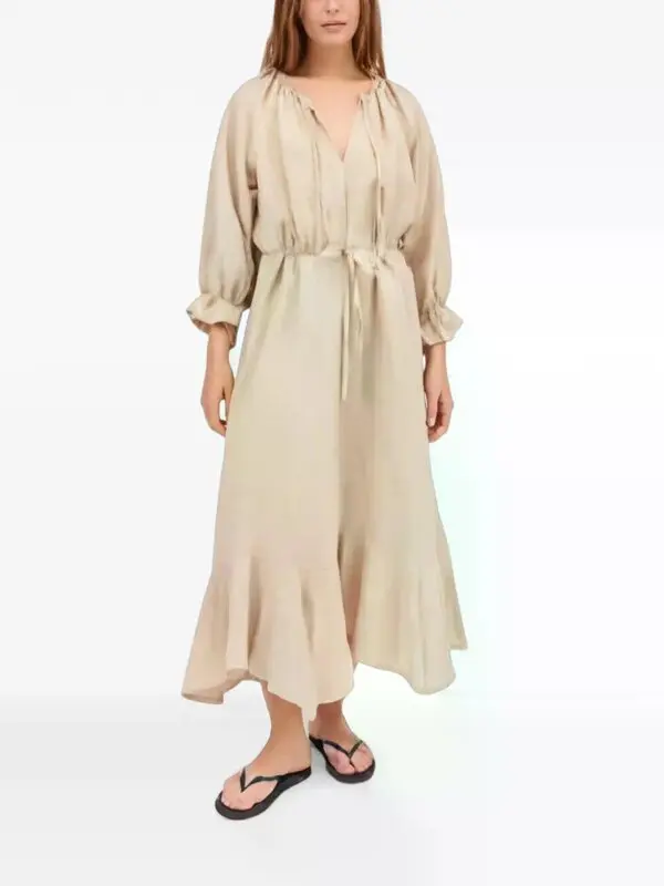 SKALL STUDIO Benedette Ruffled Tie-fastening Maxi Dress