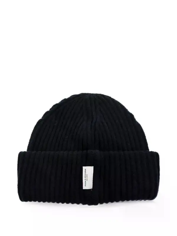 PAOLO PECORA Ribbed-knit Beanie Hat