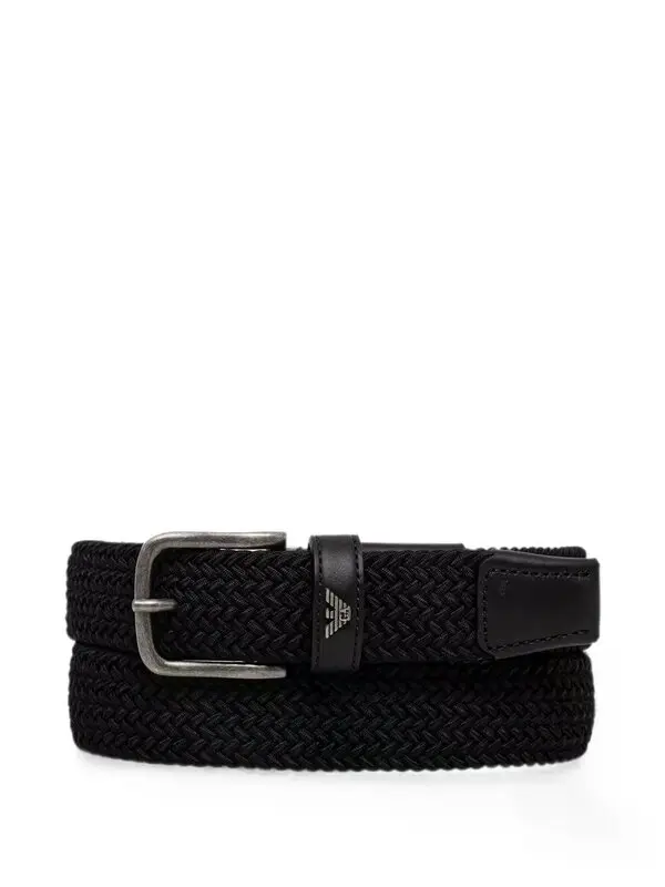 Emporio Armani Braided Belt - Black