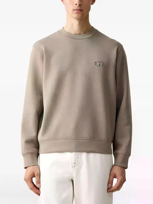 Emporio Armani Crewneck Sweatshirt With Embroidered Logo