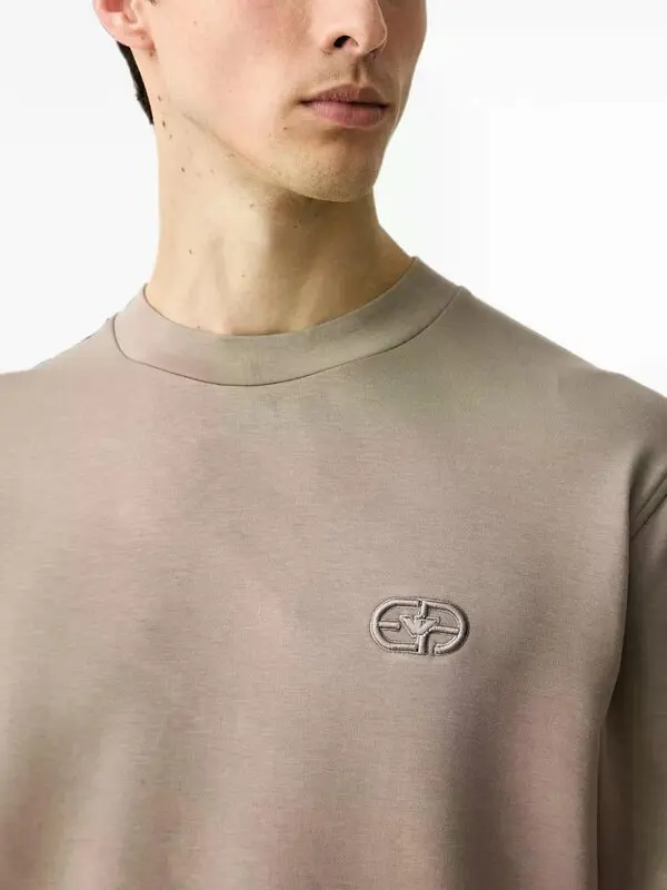 Emporio Armani Crewneck Sweatshirt With Embroidered Logo