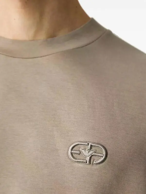 Emporio Armani Crewneck Sweatshirt With Embroidered Logo