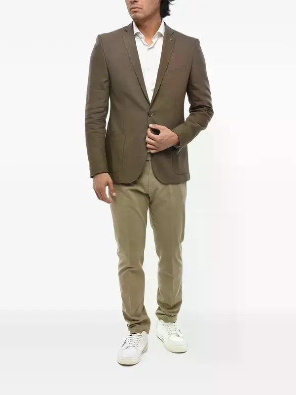 Corneliani Cc Collection Patch-pocket Linen-blend Blazer