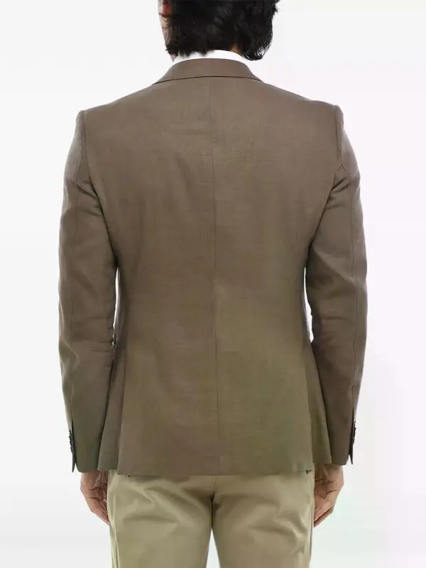 Corneliani Cc Collection Patch-pocket Linen-blend Blazer