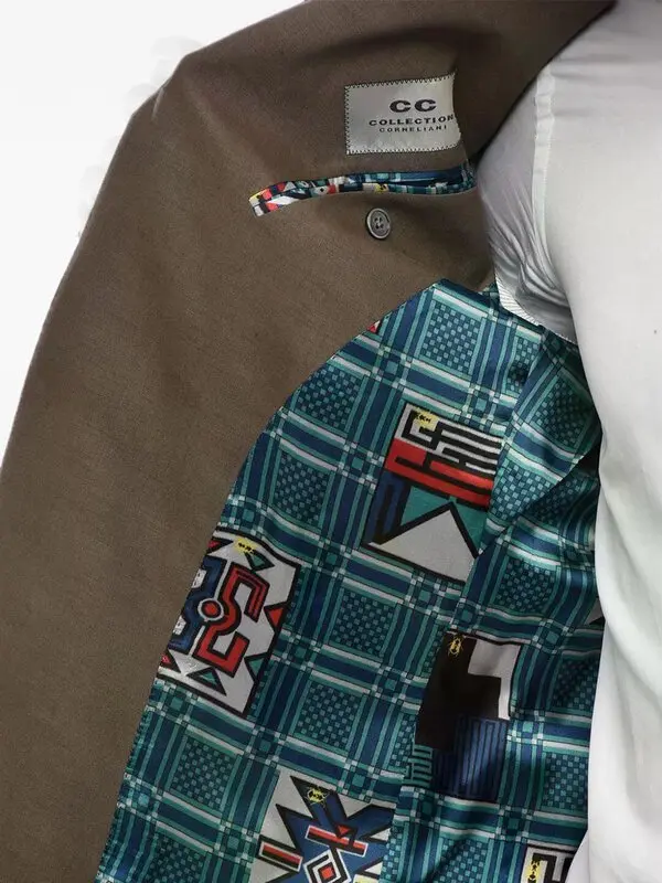 Corneliani Cc Collection Patch-pocket Linen-blend Blazer